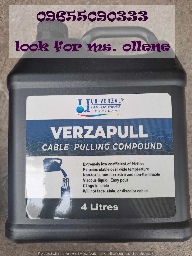 Cable pulling compound, Commercial & Industrial, Construction Tools ...