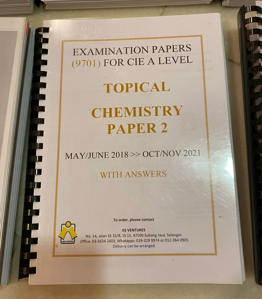 Cambridge A-Level AS Chemistry Topical PYQ (9701), Hobbies & Toys ...