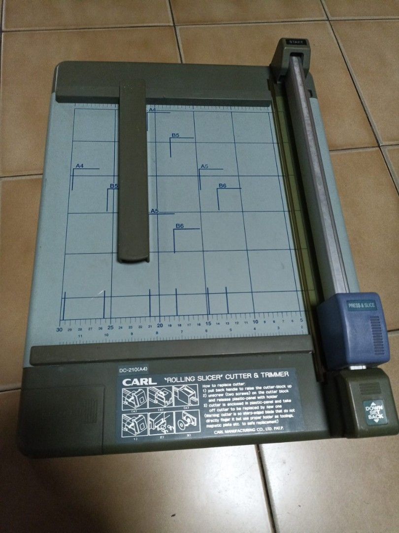 Carl Rolling Slicer Paper Cutter & Trimmer DC-210(A4), Hobbies & Toys ...