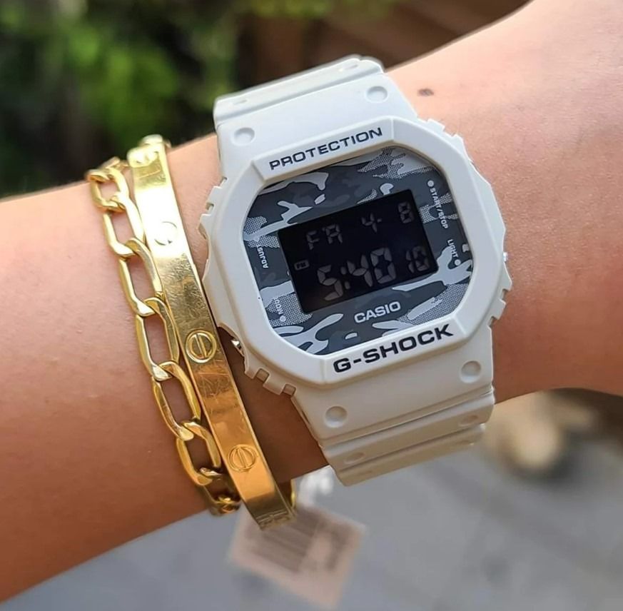 Casio G-Shock DW-5600CA-8D Camouflage Lineup Gray Resin Black Stopwatch ...