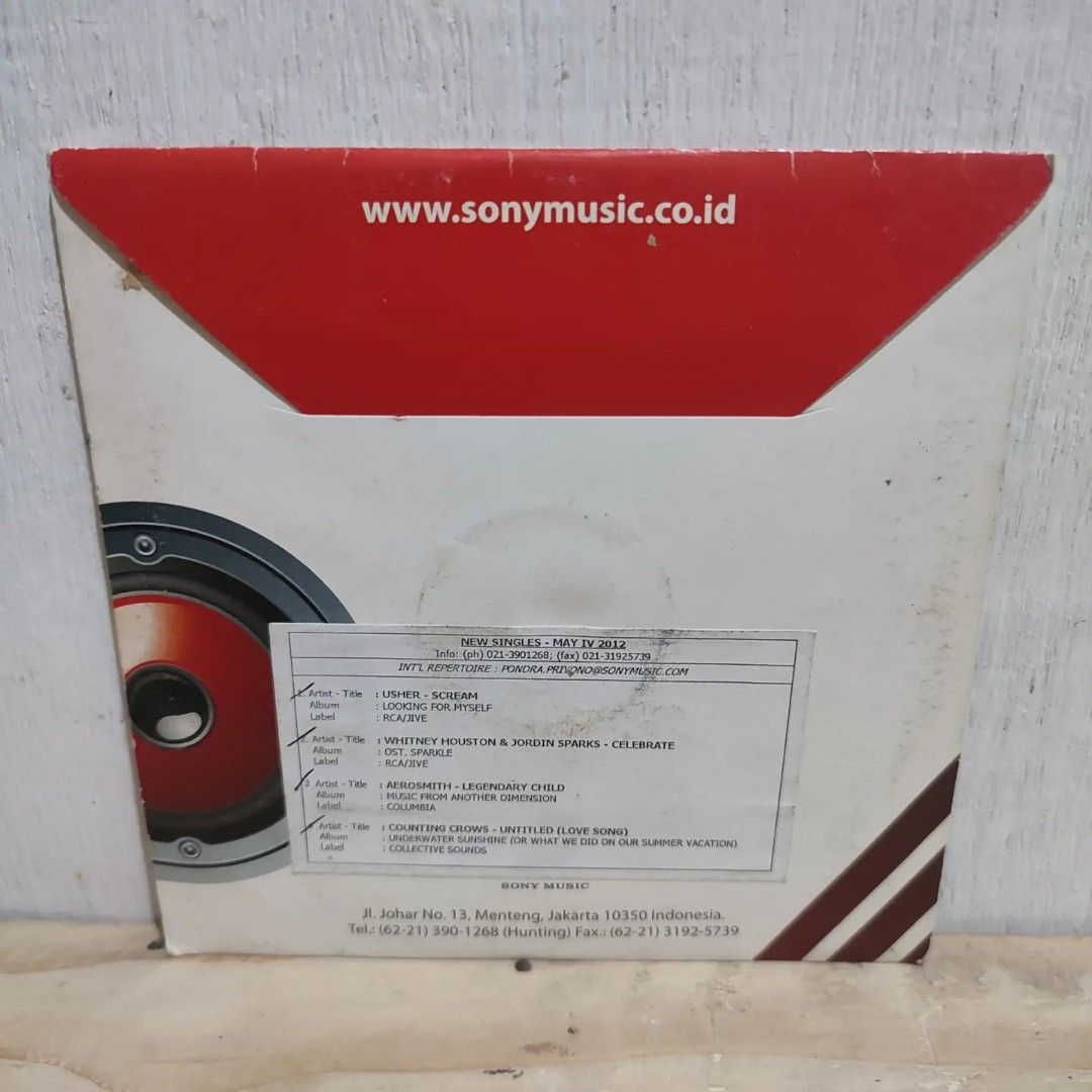 CD Sampler Sony Music (USHER, WHITNEY HOUSTON & JORDIN SPARKS ...