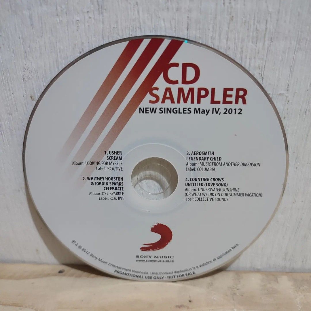 CD Sampler Sony Music (USHER, WHITNEY HOUSTON & JORDIN SPARKS ...