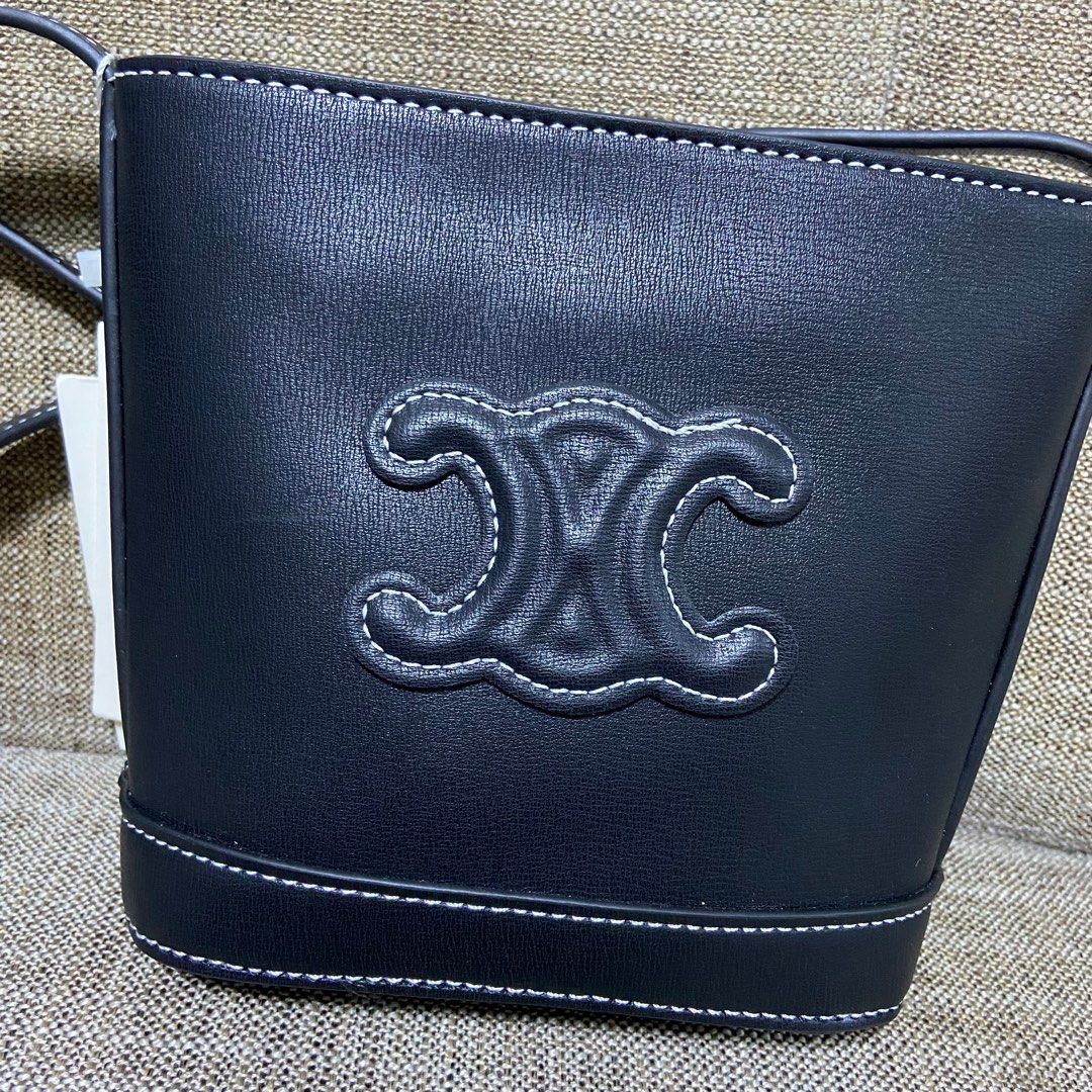 Celine Bucket Bag Embosed Logo Small, Women's Fashion, Bags & Wallets ...