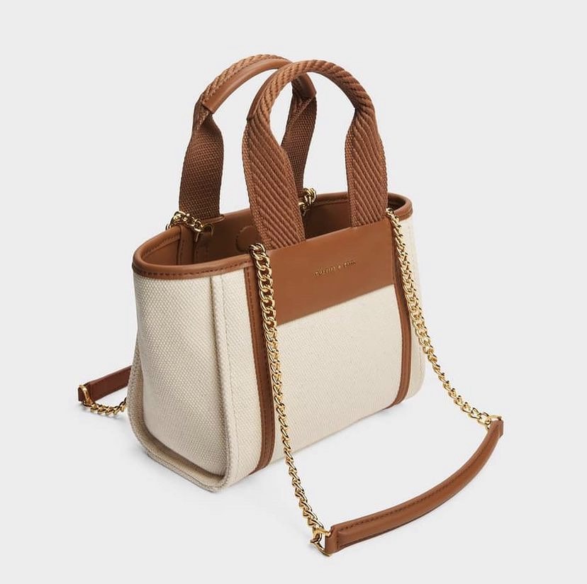 C&K Shalia Chain-Handle Tote Bag (Cognac), Women's Fashion, Bags ...