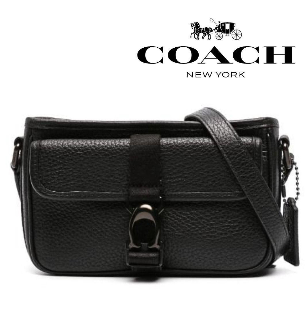 Coach Beck Slim Crossbody In Signature Canvas / Soft Pebbled Leather ...