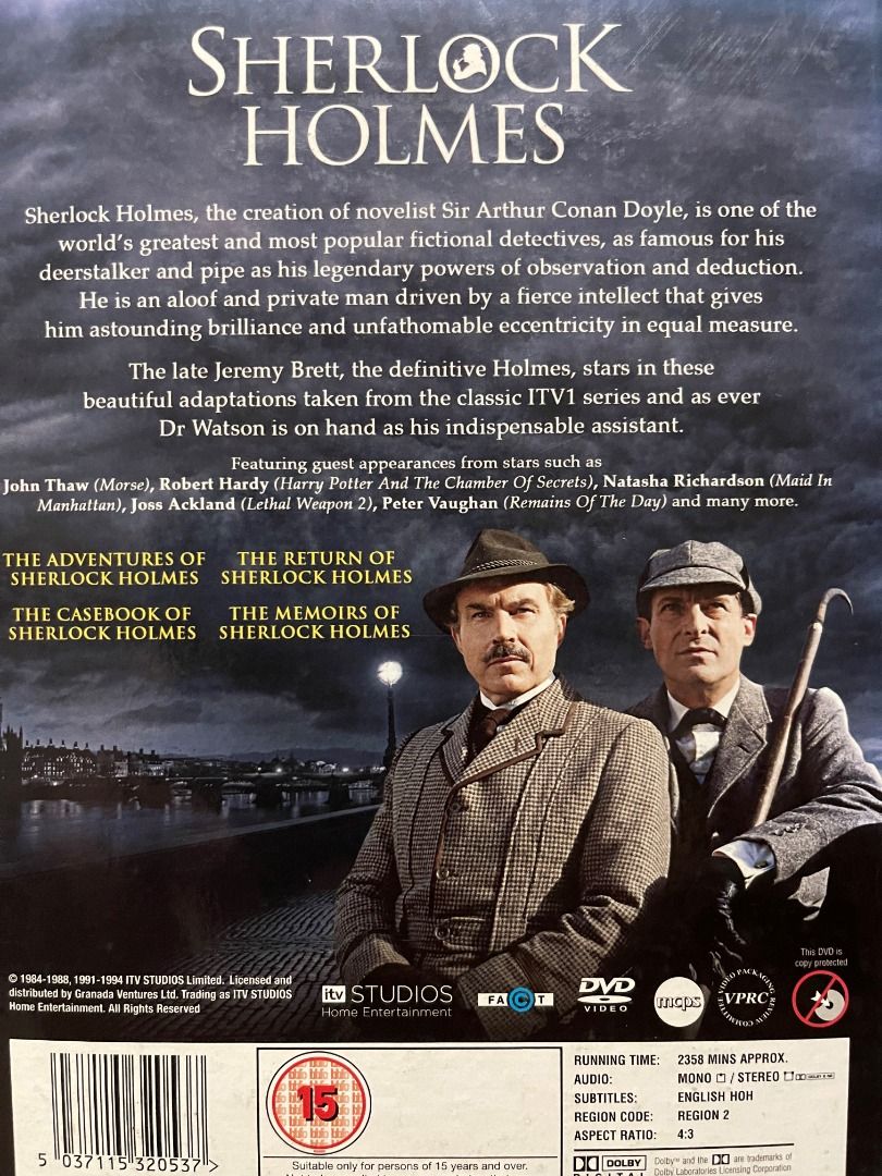 Complete Sherlock Holmes DVD Collection, Hobbies & Toys, Music & Media ...