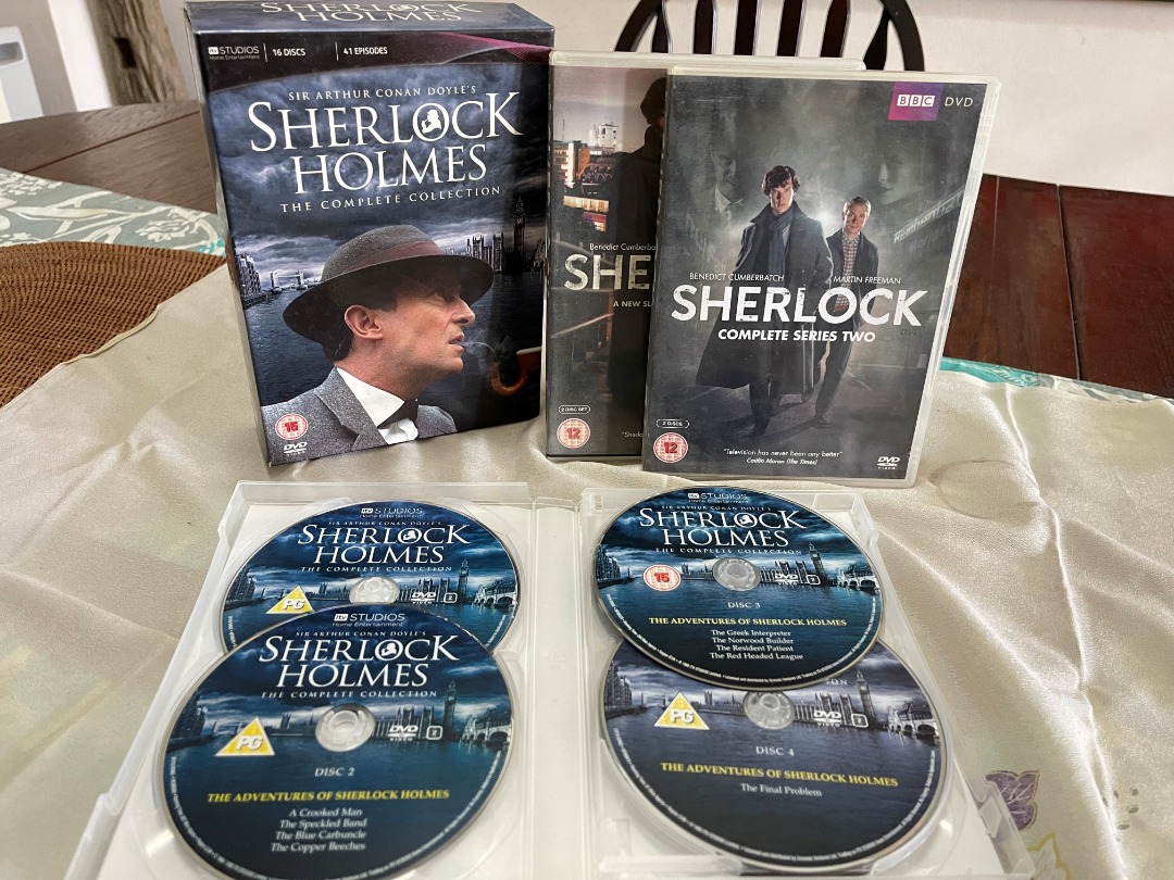 Complete Sherlock Holmes DVD Collection, Hobbies & Toys, Music & Media ...
