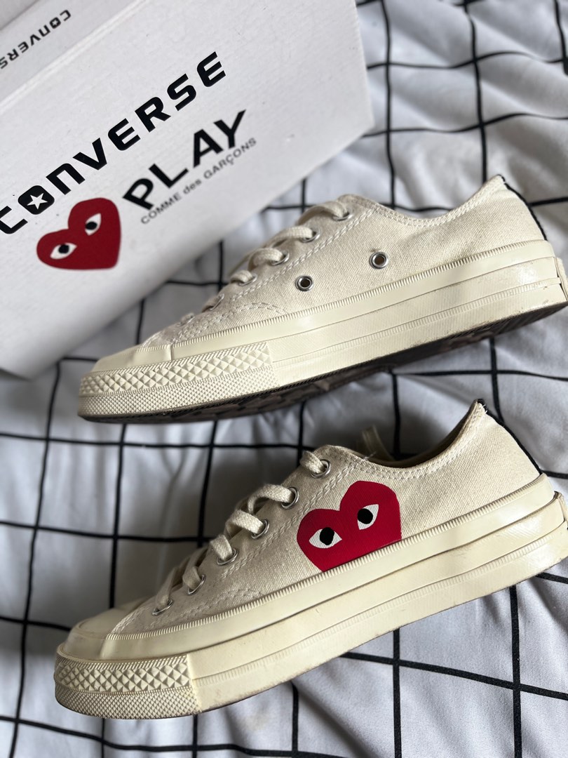 Converse CDG Play with box (unisex), Women's Fashion, Footwear ...