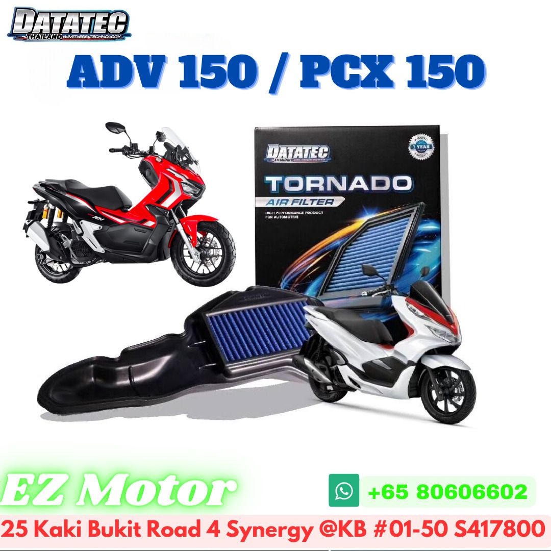 Datatec Air Filter for Xmax, Aerox V1/V2 , Nmax V1,V2, ADV150/PCX150, ADV160/PCX160, Forza 300 ...