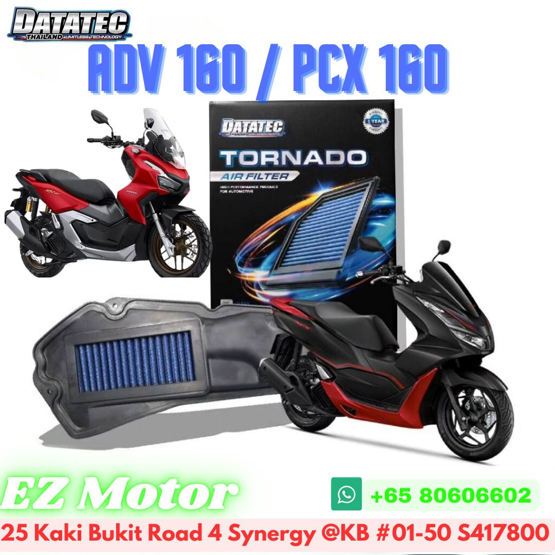 Datatec Air Filter for Xmax, Aerox V1/V2 , Nmax V1,V2, ADV150/PCX150, ADV160/PCX160, Forza 300 ...