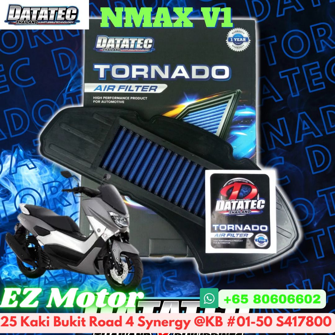 Datatec Air Filter for Xmax, Aerox V1/V2 , Nmax V1,V2, ADV150/PCX150, ADV160/PCX160, Forza 300 ...