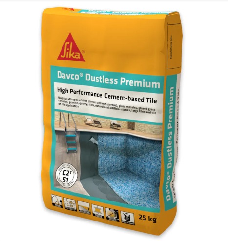 Davco Dustless Premium High Performance Cement-based Tile Adhesive 25kg ...