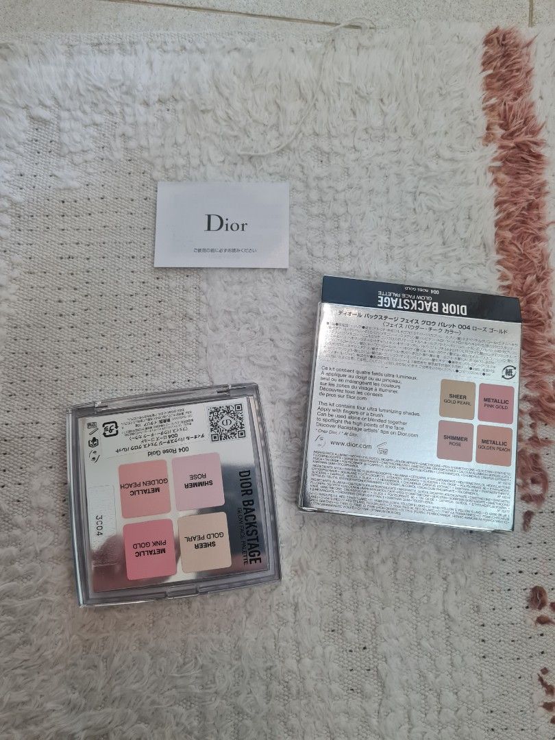 Dior backstage glow palette 004 rose gold, Beauty & Personal Care, Face, Makeup on Carousell