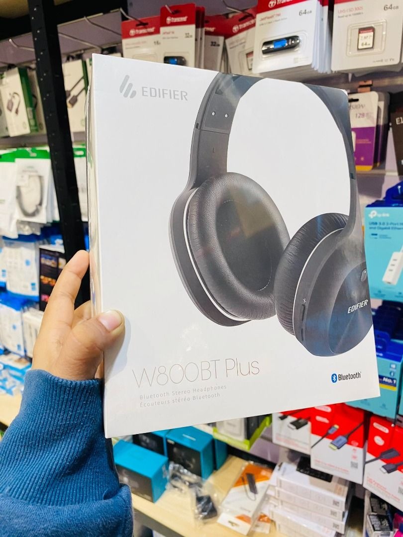 Edifier W800BT Plus Wireless Bluetooth Stereo Headphones Black, Audio ...