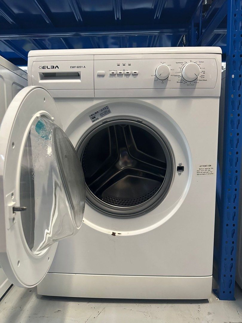 ELBA 6KG Front Load Washer Machine EWF6051A, TV & Home Appliances ...