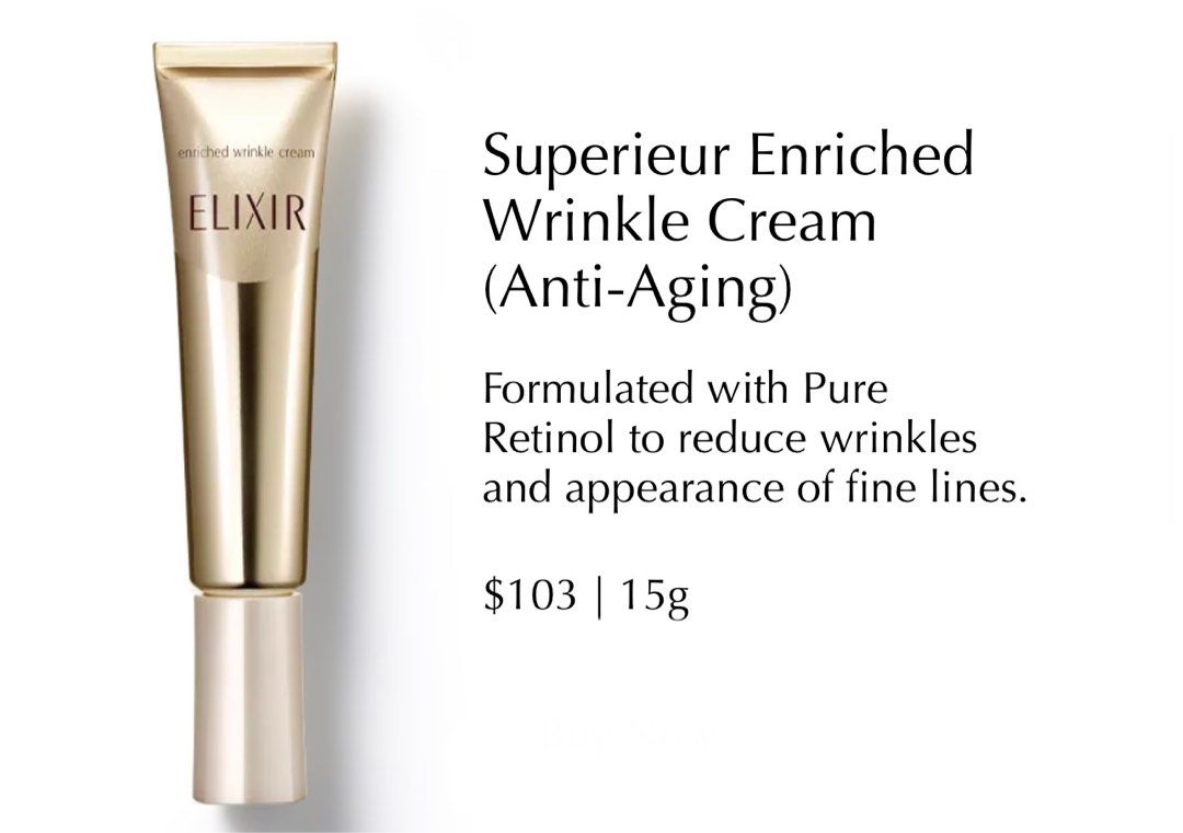 ELIXIR enriched wrinkle cream, Beauty & Personal Care, Face, Face Care ...