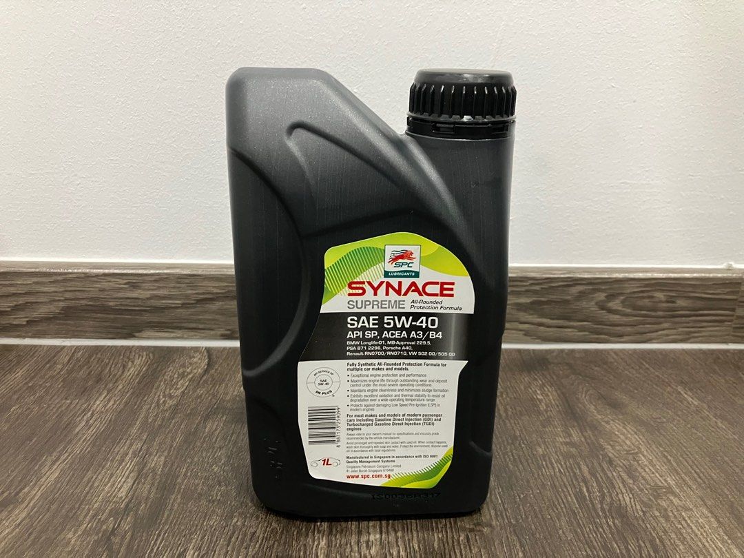 Engine Oil - SPC Synace 5W-40 1L, Car Accessories, Accessories on Carousell