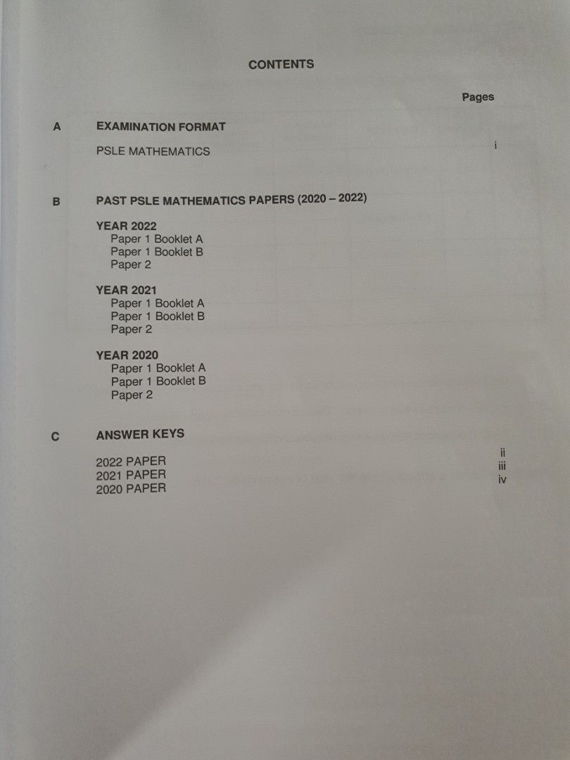 EPH MOE PSLE Examination Papers Maths, Hobbies & Toys, Books ...