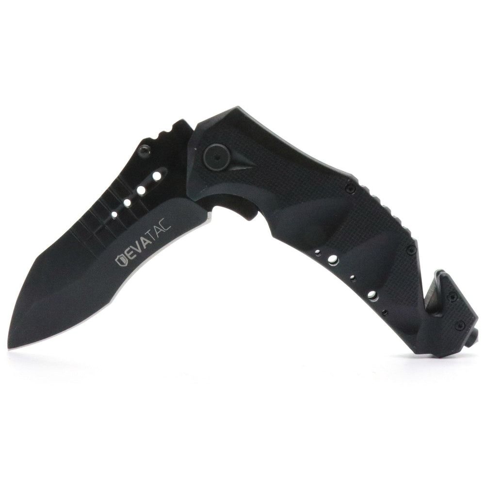 EVATAC RESCUE KNIFE , handheld folding, glass breaker, cutter, fold out ...