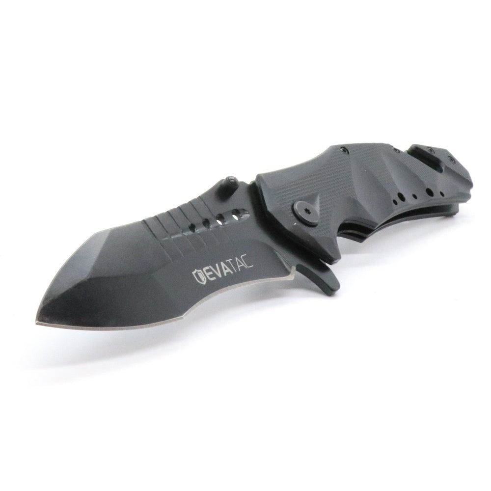 EVATAC RESCUE KNIFE , handheld folding, glass breaker, cutter, fold out ...