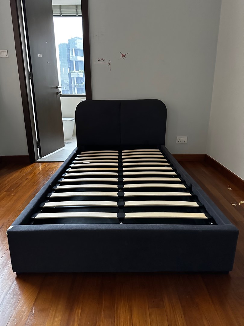 Fabric Single Bed Frame, Furniture & Home Living, Furniture, Bed Frames ...