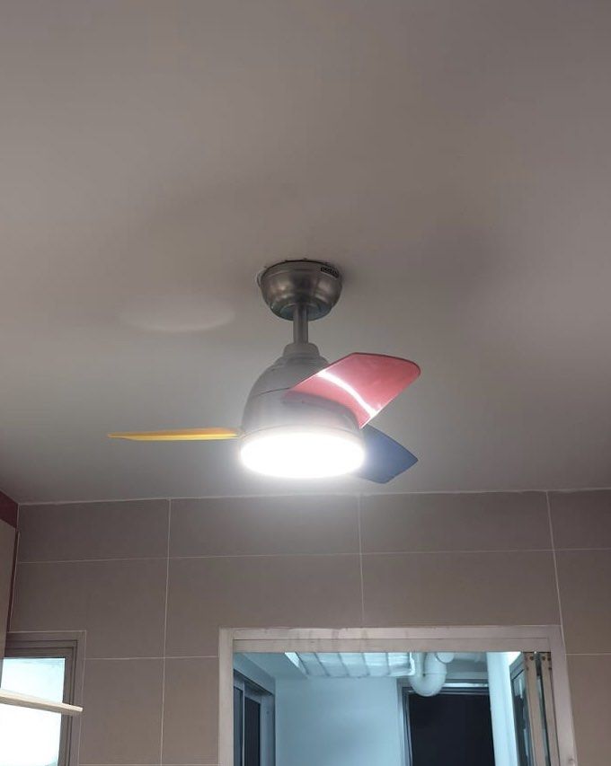 Fanco Bee 26" 3 Blade Ceiling Fan with 3 Tone LED Light Kit and Remote ...