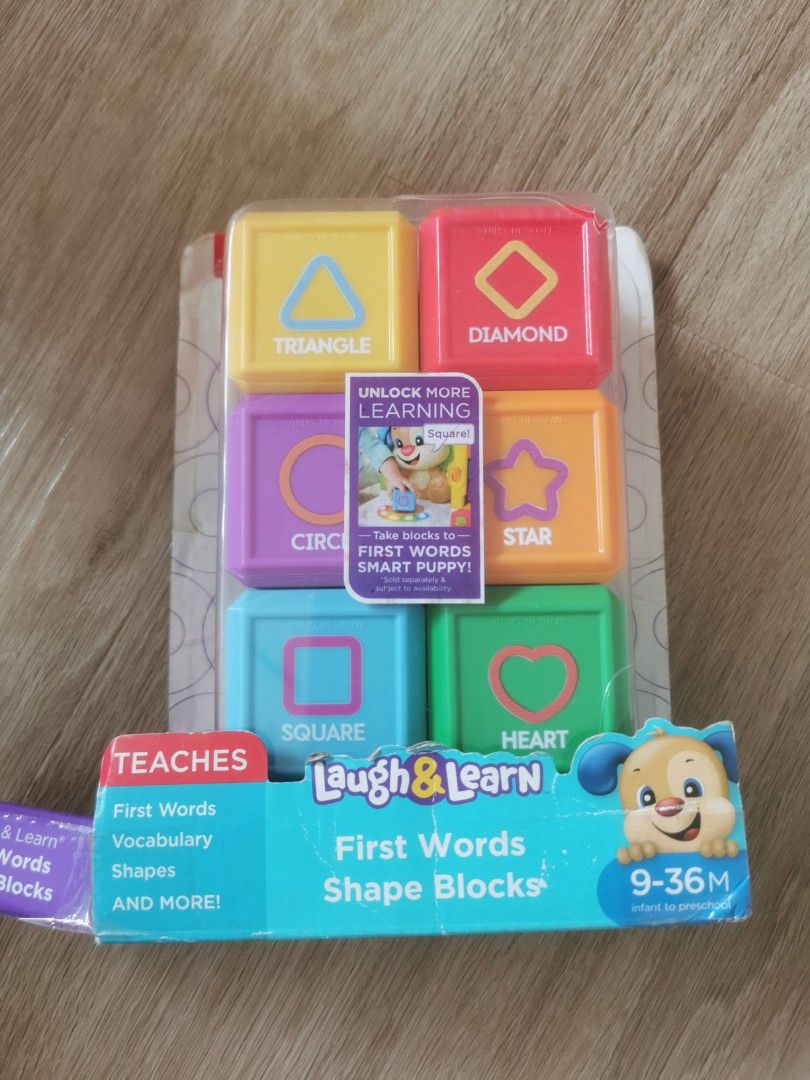 Fisher price first words, shape blocks, Babies & Kids, Infant Playtime ...