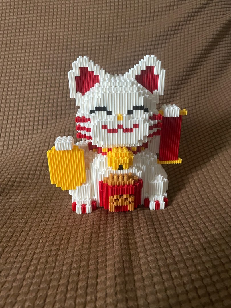 Fixed up brick lucky cat, Hobbies & Toys, Toys & Games on Carousell