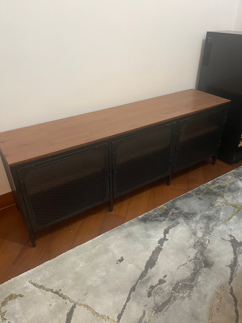 FJALLBO tv media console bench, 傢俬＆家居, 傢俬, 電視櫃 - Carousell