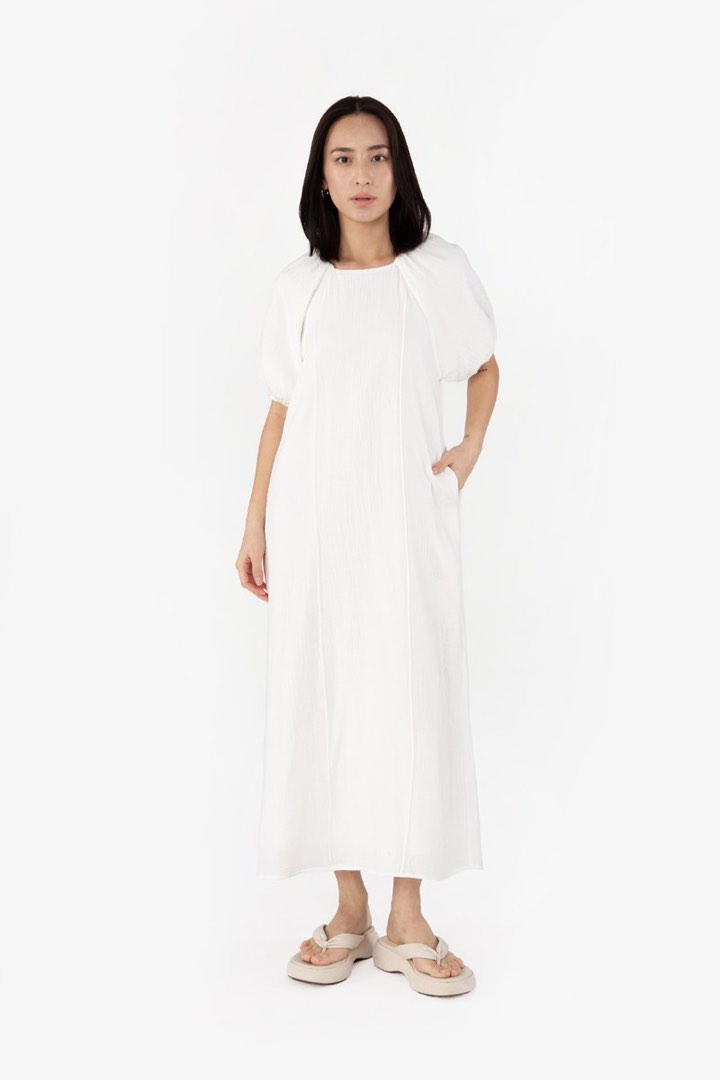 FTO CHIVON DRESS IN WHITE, Women's Fashion, Dresses & Sets, Dresses on ...
