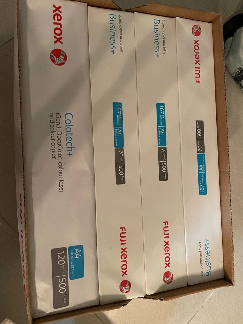 Fuji Xerox Colotech+ Paper 120gsm 500'S A4 And Three Reams 70G A4 Paper ...