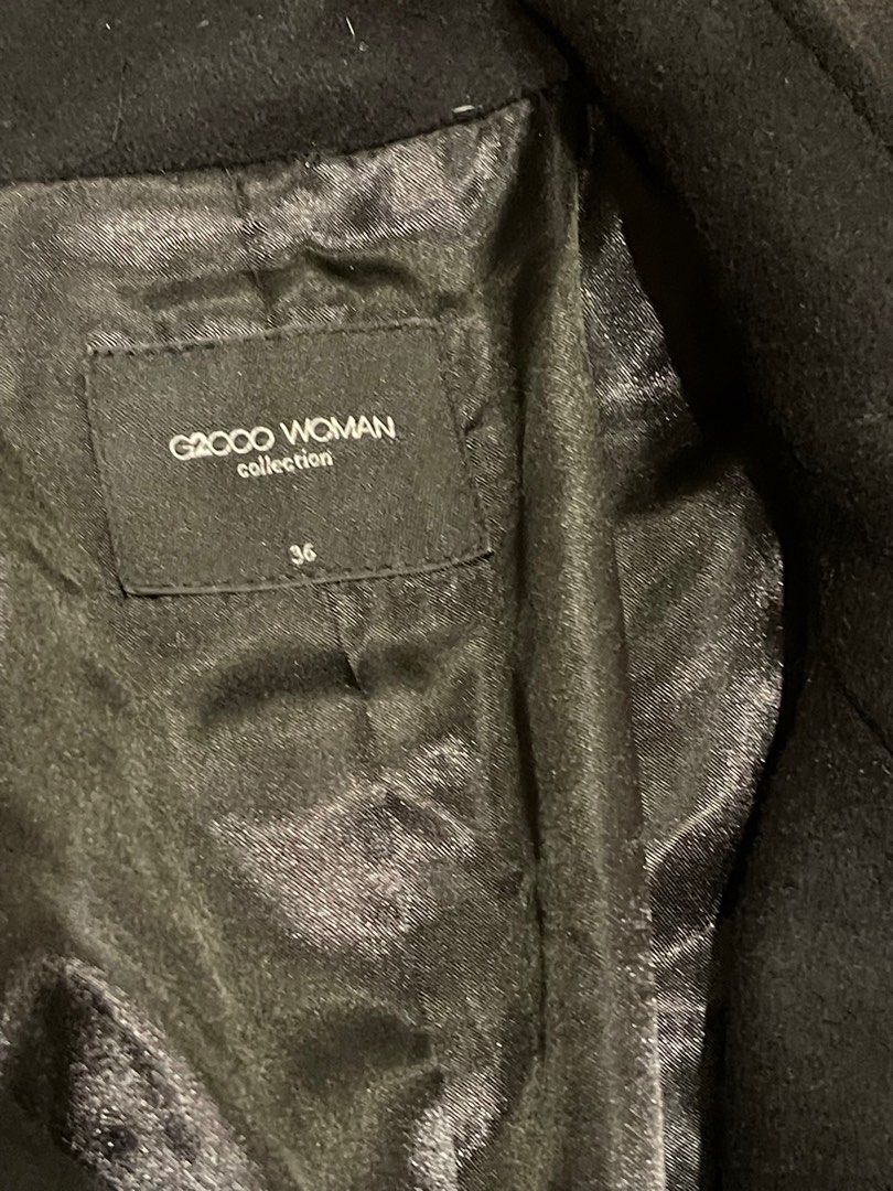 G2000 warm black trench coat 65% wool, Women's Fashion, Coats, Jackets ...