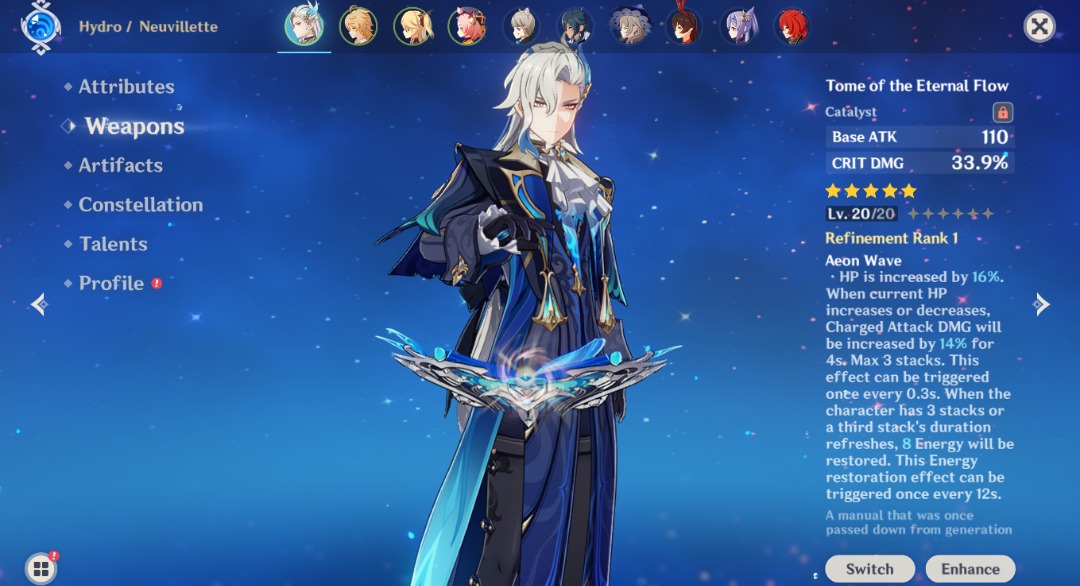 Genshin Neuvi + signature + 270 interwined fates AR 49, Video Gaming ...