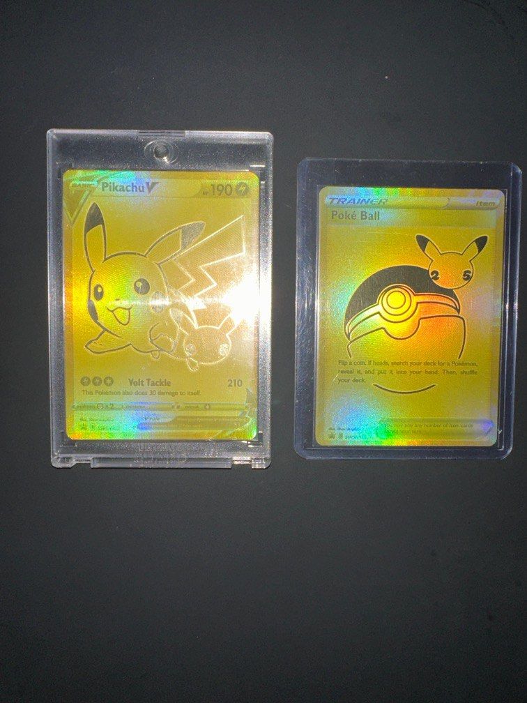 Gold Pikachu and Gold Pokeball from UPC, Hobbies & Toys, Toys & Games ...