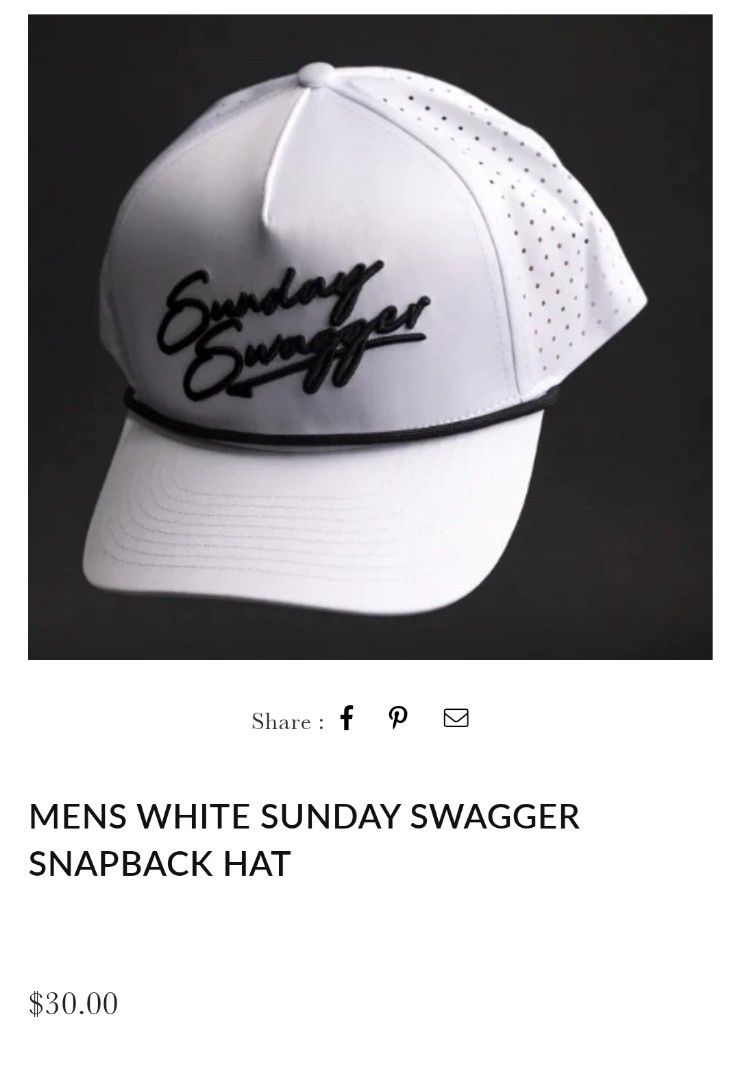 Golf Cap Sunday swagger, Men's Fashion, Watches & Accessories, Caps ...