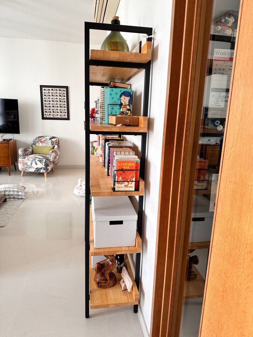 Gorgeous industrial style solid & metal wood book shelf, Furniture ...