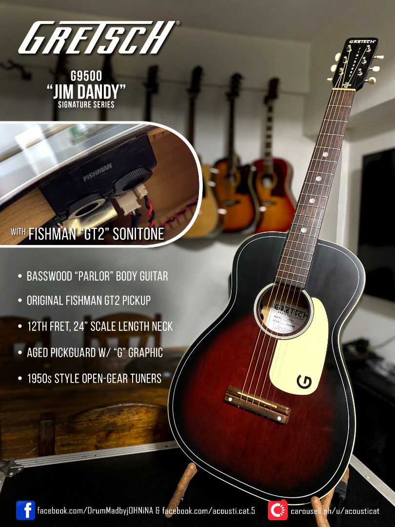 Gretsch "Jim Dandy" Parlor Guitar, Hobbies & Toys, Music & Media ...