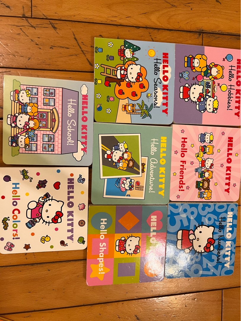 Hello kitty board books, 興趣及遊戲, 書本 & 文具, 小朋友書 - Carousell