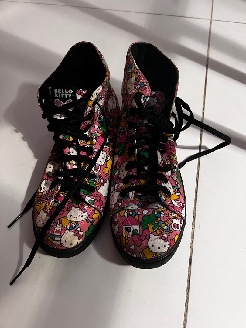 Hello Kitty Semi Hi-cut, Women's Fashion, Footwear, Boots on Carousell