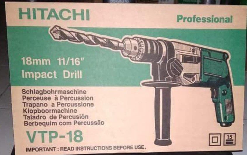 Hitachi VTP 18 Impact Drill, Furniture & Home Living, Home Improvement ...