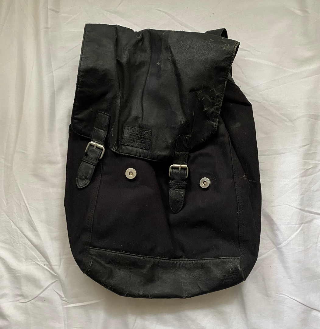 H&M Black Faux Leather Rucksack Backpack Bag, Women's Fashion, Bags ...