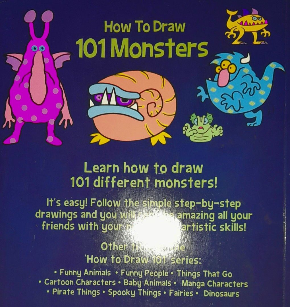 How To Draw 101 Monsters, Hobbies & Toys, Books & Magazines, Children's ...