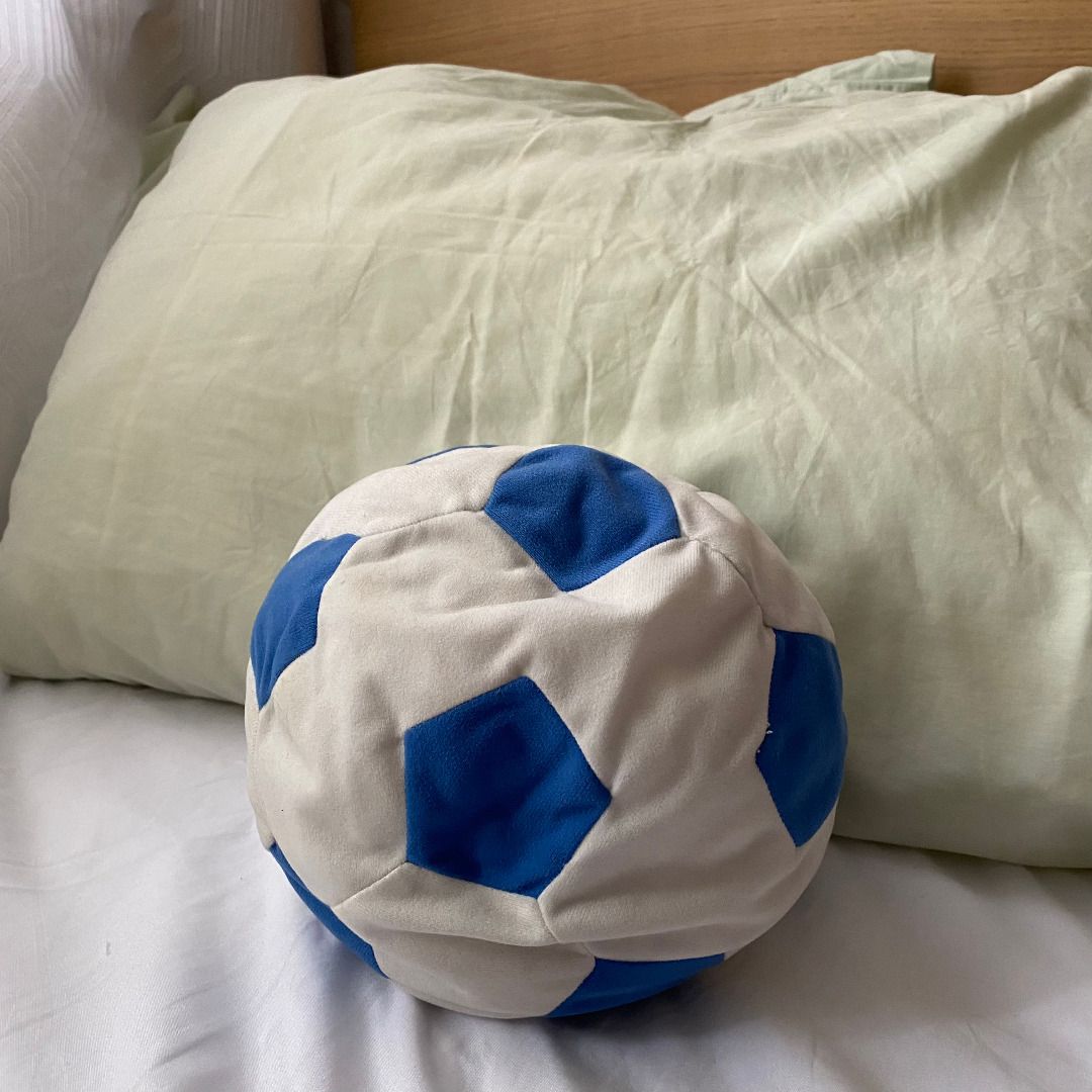 IKEA Blue and White Soccer Ball 7” Soft Plush Toy, Hobbies & Toys, Toys ...