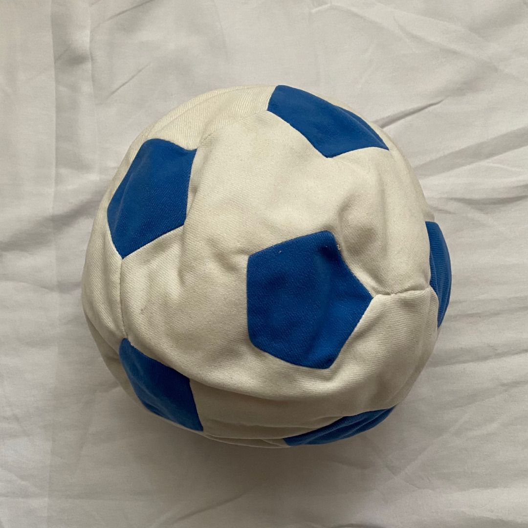 IKEA Blue and White Soccer Ball 7” Soft Plush Toy, Hobbies & Toys, Toys ...