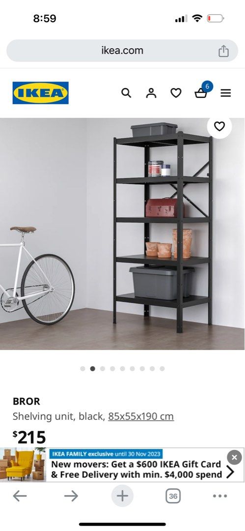 Ikea BROR shelf in white, Furniture & Home Living, Furniture, Shelves ...