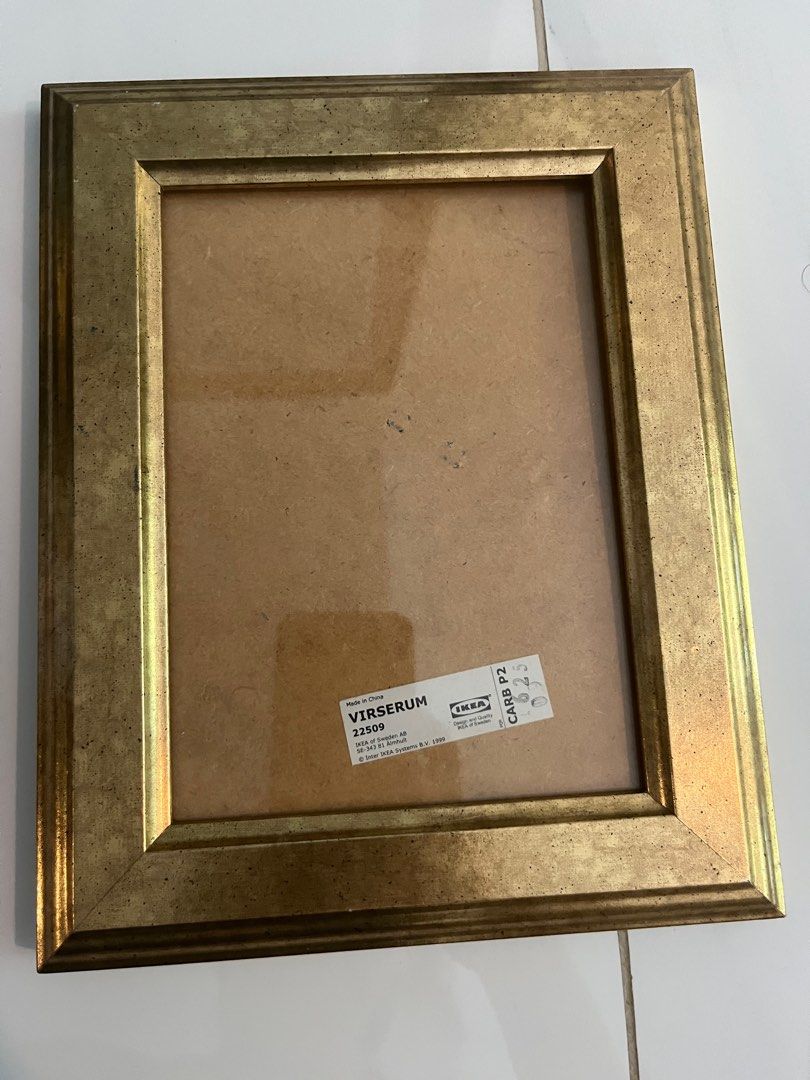 Ikea Gold Photo Frame / Rattan black and natural decorative tray ...