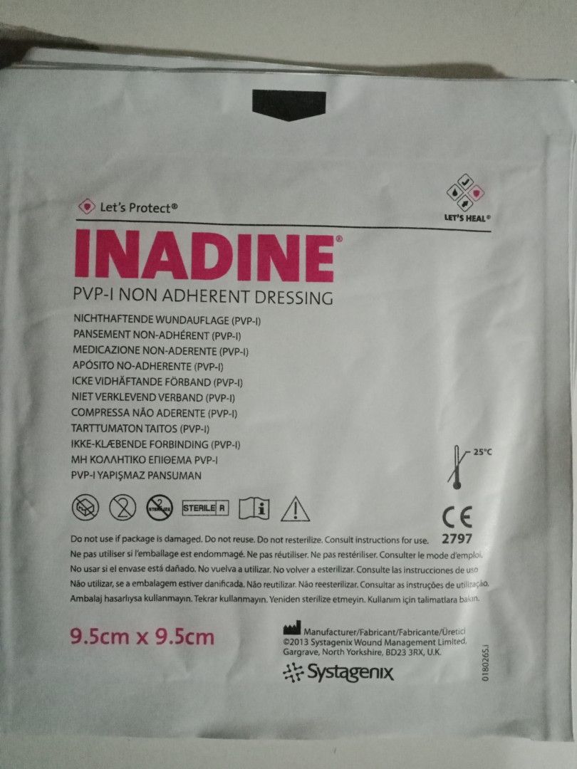 Inadine non adherent dressing X 10, Health & Nutrition, Medical ...
