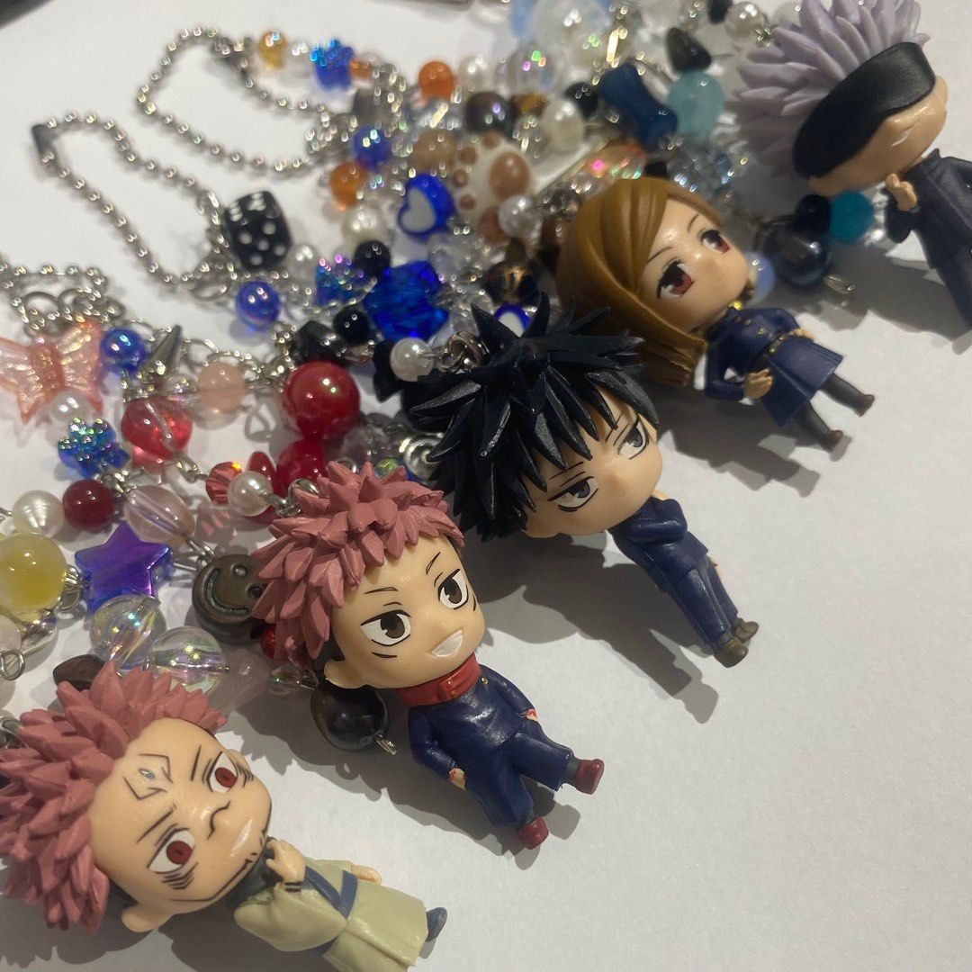 jujutsu kaisen beaded keychains (bandai lisenced), Hobbies & Toys ...