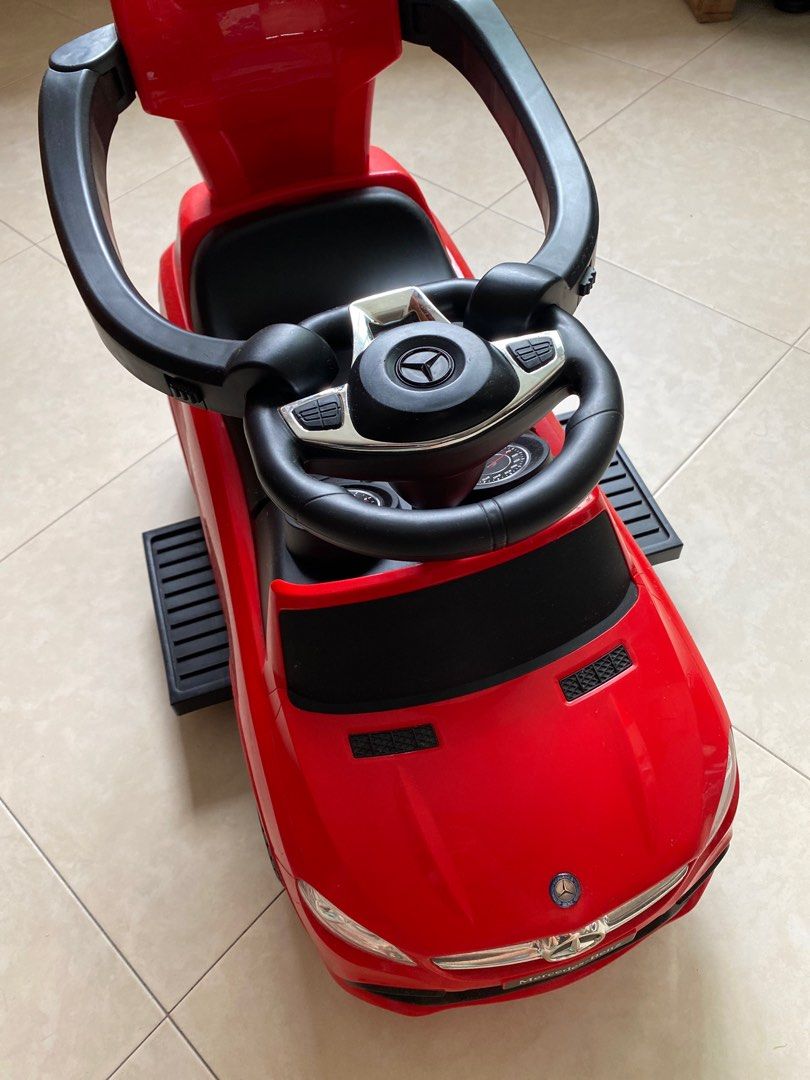 Mercedes Benz Kids Red Push Car with safety handle, Hobbies & Toys ...
