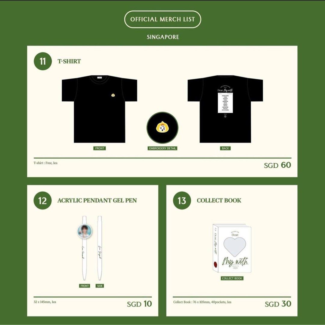 LEE JONG SUK Dear. My Sith in Singapore 2023 Fan Merchandise, Hobbies ...